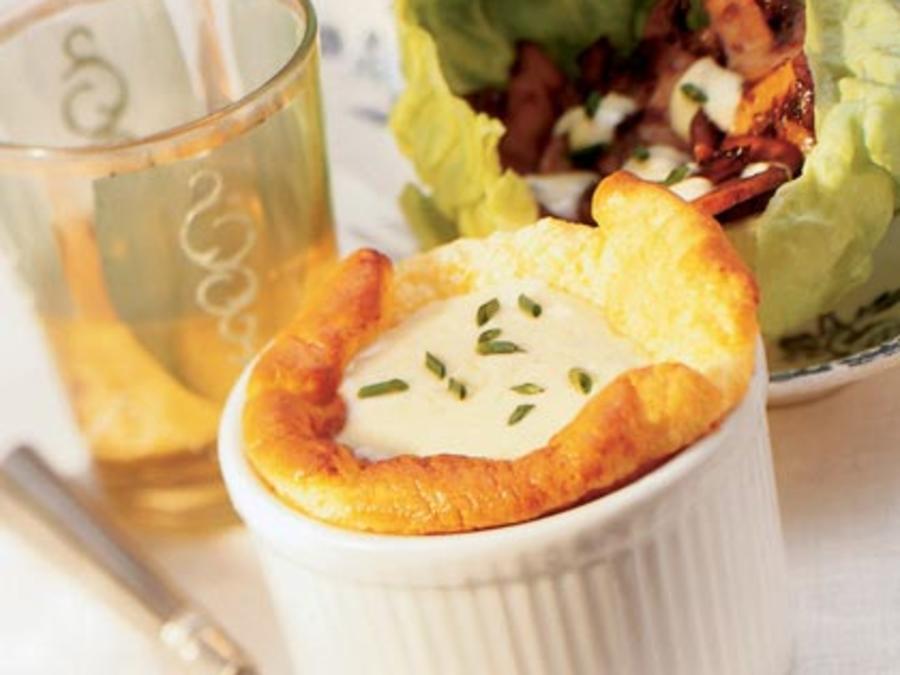 Polenta Soufflé and Salad Recipe - Sunset Magazine