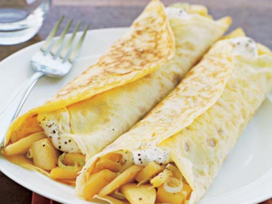 Leek and Apple Crêpes Recipe - Sunset Magazine