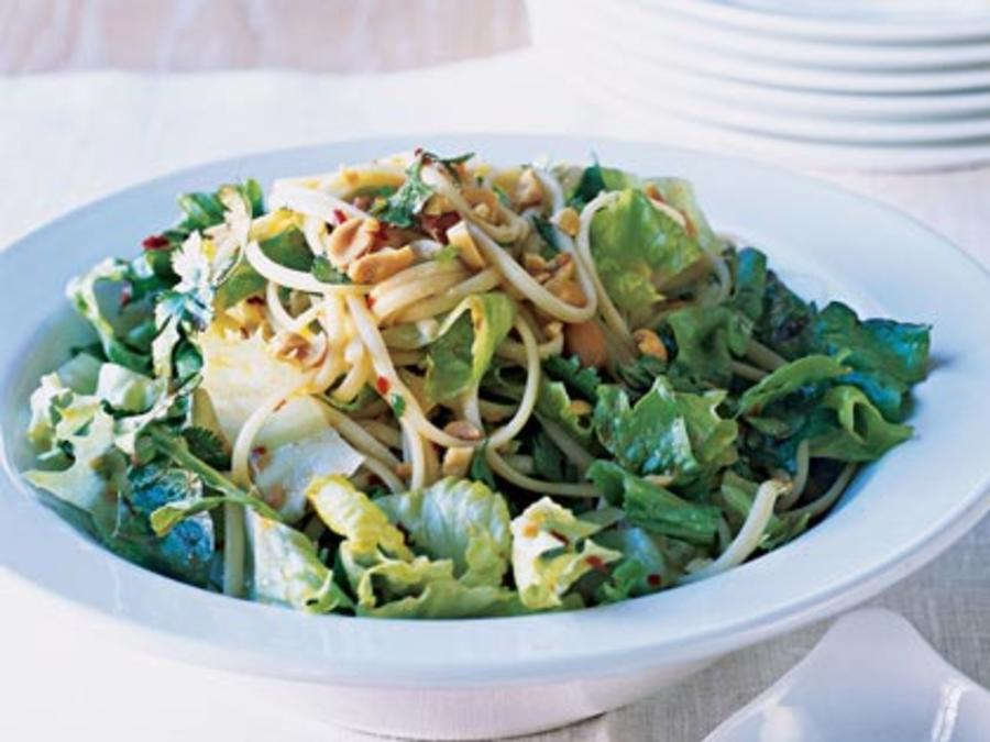 Crisp Lettuces with Asian Noodles Recipe - Sunset Magazine