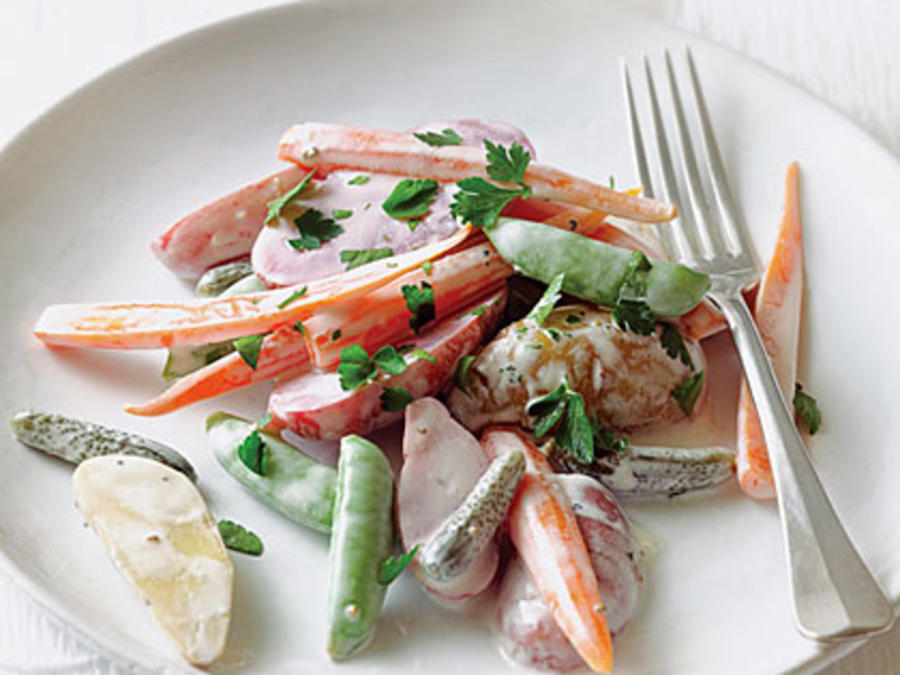Baby Vegetable Salad with Cornichons Recipe – Sunset Magazine