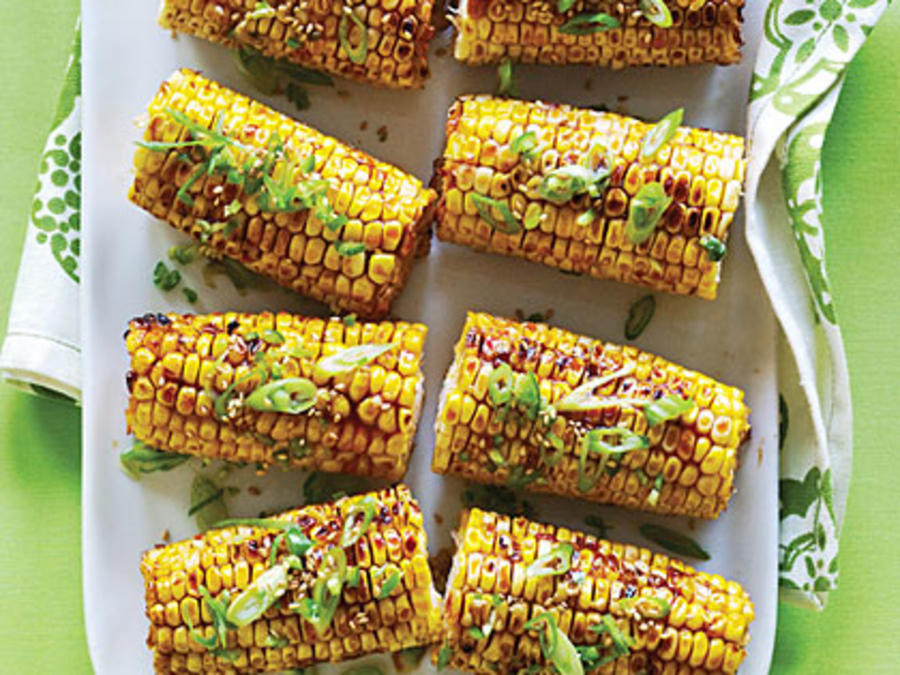 Spicy Hoisin and Sesame Glazed Corn Recipe - Sunset Magazine
