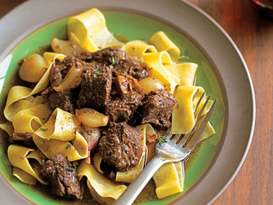 Beef Daube with Shallots and Dried Porcini Recipe - Sunset Magazine