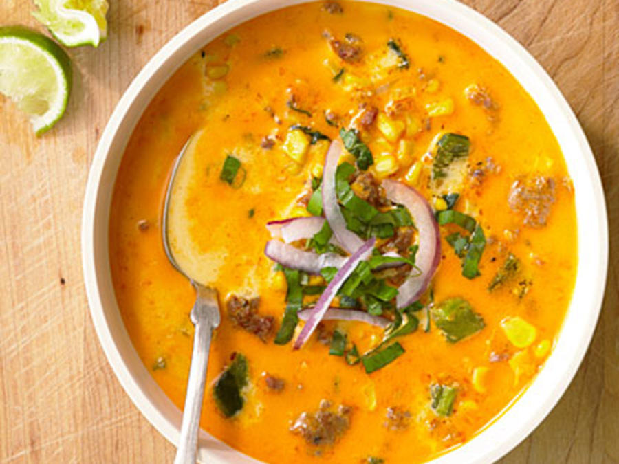 Spicy Chorizo Corn Chowder Recipe - Sunset Magazine
