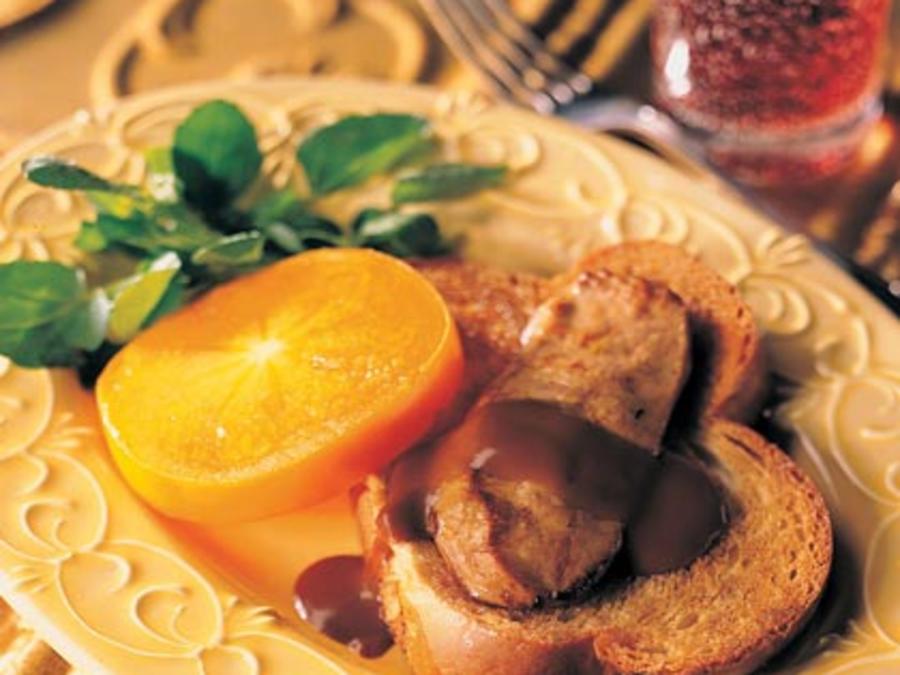 Fuyu Persimmons With Foie Gras Recipe Sunset Magazine