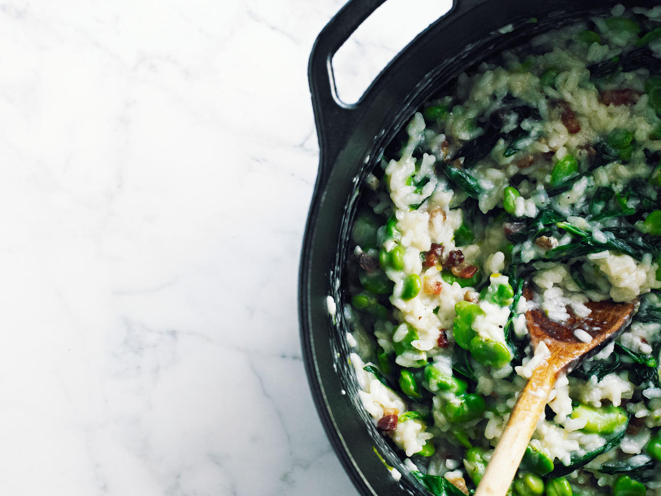 Fava Bean and Greens Risotto Recipe – Sunset Magazine