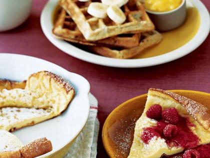 Baked Sunday Pancake with Raspberry Sauce Recipe – Sunset Magazine