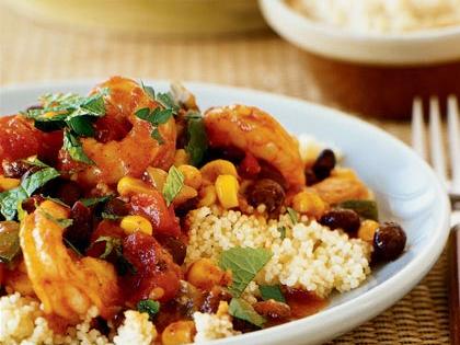 Shrimp and Vegetable Tagine with Couscous Recipe – Sunset Magazine