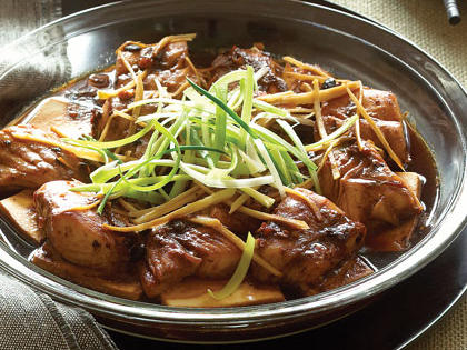 Steamed Fish on Soft Tofu with Black-bean Sauce Recipe – Sunset Magazine