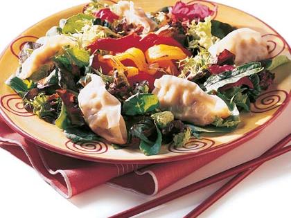 Potsticker and Roasted Pepper Salad Recipe – Sunset Magazine