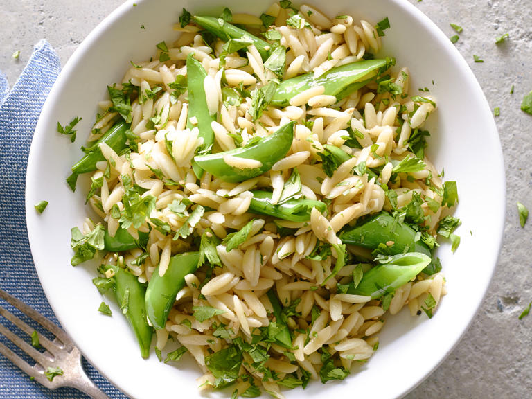 Orzo with Sesame and Peas Recipe – Sunset Magazine