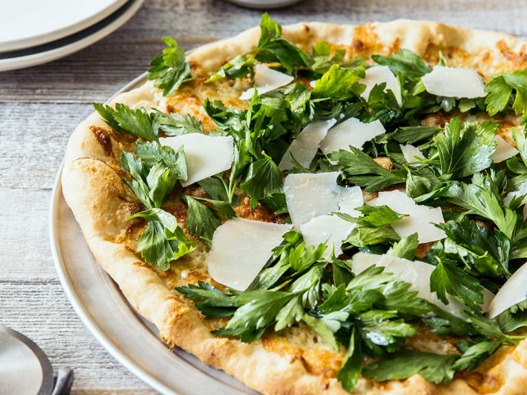 Pizzetta with Parsley Salad Recipe – Sunset Magazine